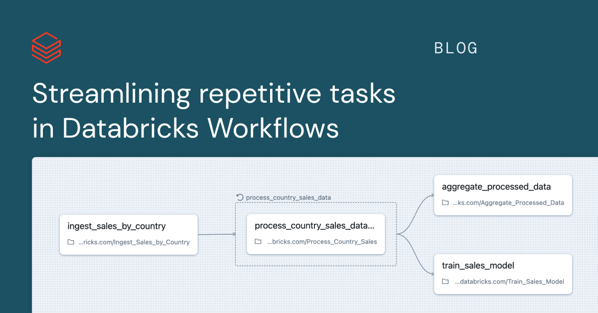 Streamlining Repetitive Tasks In Databricks Workflows Databricks Blog