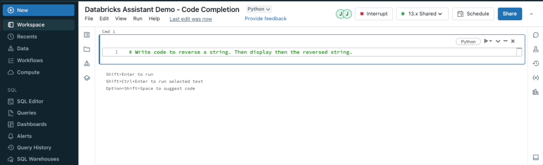 Introducing Databricks Assistant Databricks Blog