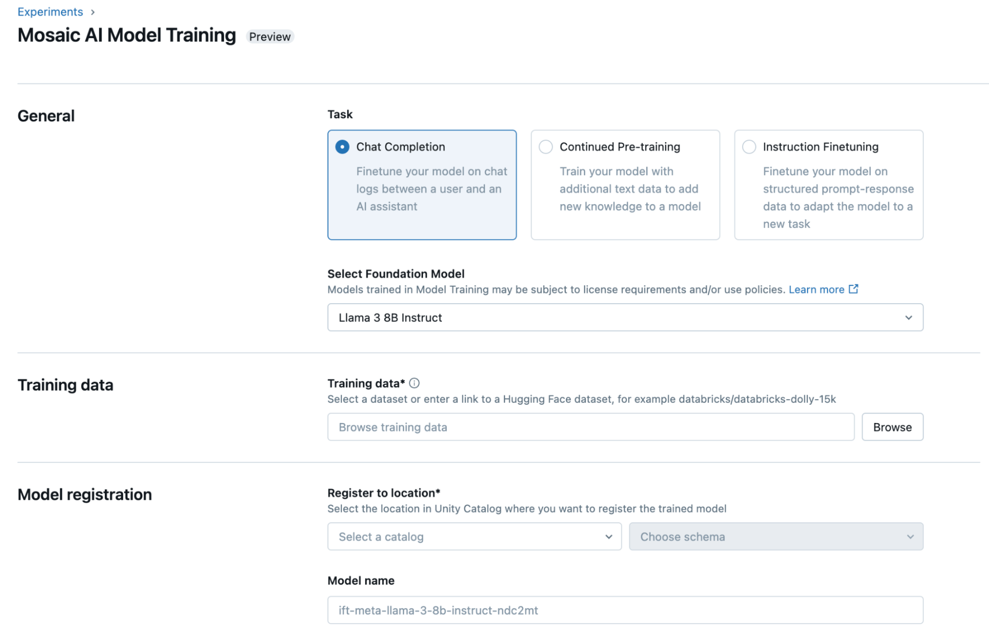 Introducing Mosaic Ai Model Training For Fine Tuning Genai Models