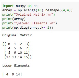 Numpy Diag Method Implementation in Python - Data Science Learner