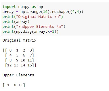 Numpy Diag Method Implementation in Python - Data Science Learner