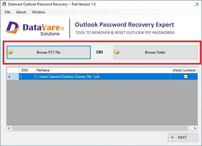 How To Recover Outlook PST Password with Datavare Software