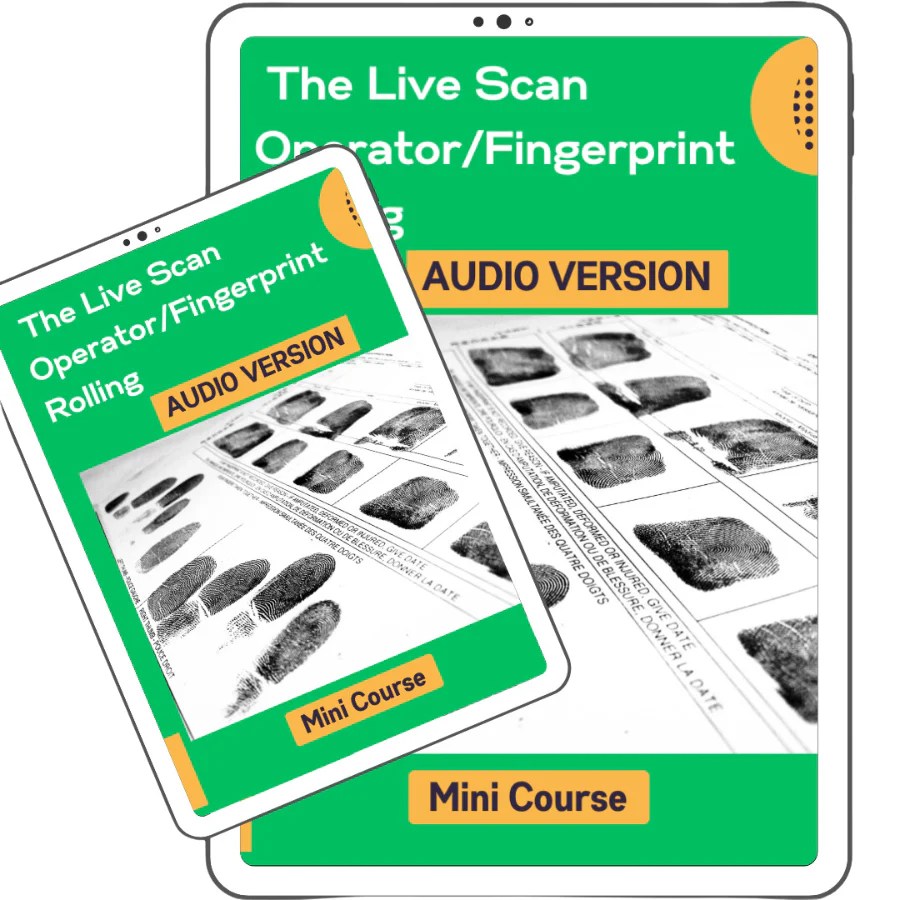 Live Scan Fingerprinting Mp4 Mini Course Step By Step Guide Deemechelle