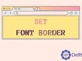 How To Set Font Border In Css Delft Stack