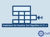 How To Implement The Insertion Sort Algorithm In C Delft Stack