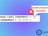 Invalid Character Constant In Java Delft Stack
