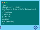 Php Heredoc Syntax Delft Stack
