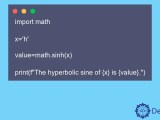 Python Math Sinh Method Delft Stack