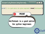 How To Escape Curly Braces Using Format In Python Delft Stack