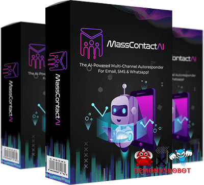 Mass Contact AI + OTOs (2023) Reviews and Demo at - Demon VS Robot best 3-In-1 Autoresponder