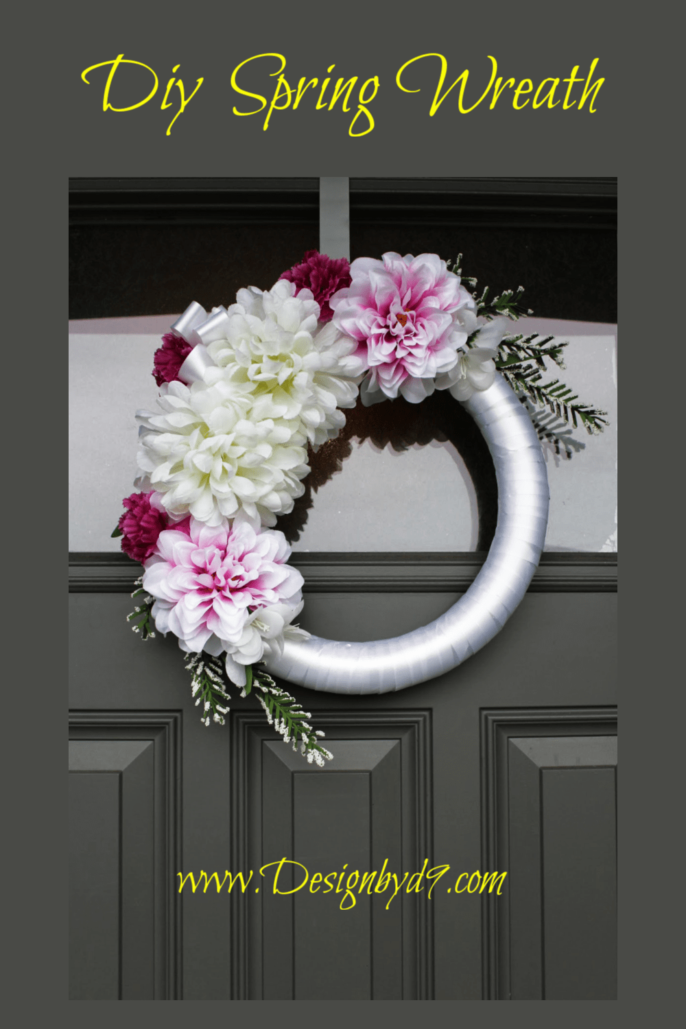 DIY Dollar Store Spring Wreath - Design by D9