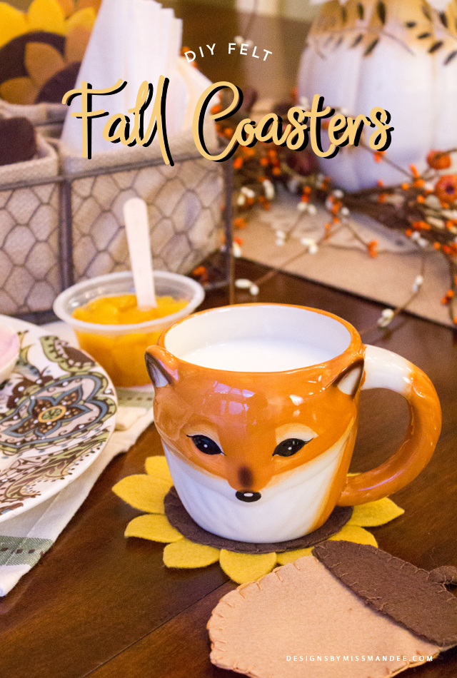 Felt Fall Coasters & The Great American Milk Drive - Designs By Miss Mandee