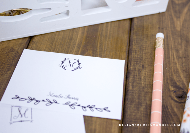 Personalized Note Cards - Designs By Miss Mandee
