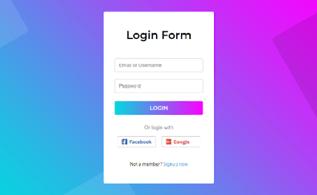 Animated Login Form Using Html And Css Source Code Eroppa
