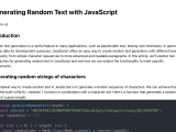 Generating Random Text With Javascript