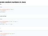 How To Generate Random Numbers In Java