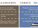 Difference Between Amalgamation And Merger Difference Between