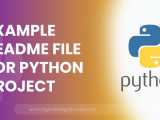 Example Readme File For Python Project