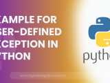 Example For User Defined Exception In Python