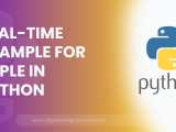 Real Time Example For Tuple In Python 2 Examples