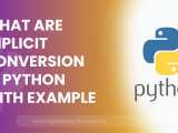 What Are Implicit Conversion In Python With Example