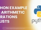 Python Example For Arithmetic Operations On Lists
