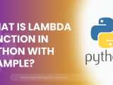 What Is Lambda Function In Python For Example