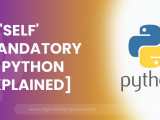 Is Self Mandatory In Python Explained