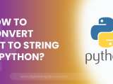 How To Convert List To String In Python