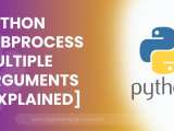 Python Subprocess Multiple Arguments Explained