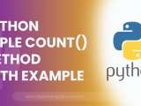Python Tuple Count Method With Example