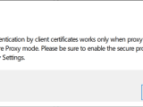 Client Certificates Web Filtering Proxy