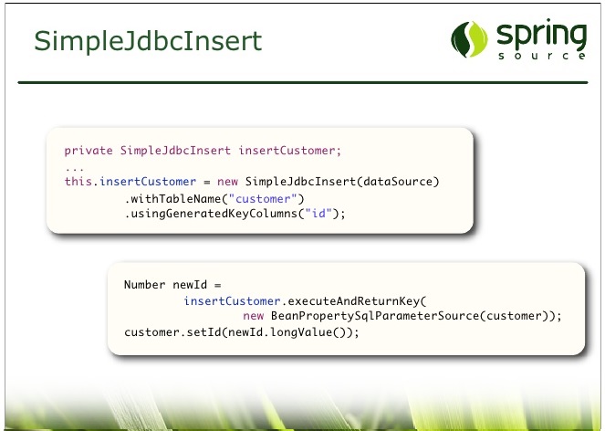 Spring SimpleJdbcInsert example - Dinesh on Java