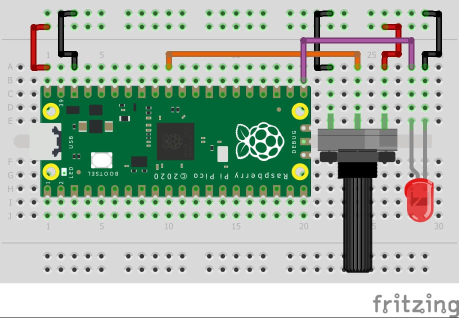 Raspberry Pi Pico Adc Read Analog Values With Micropython