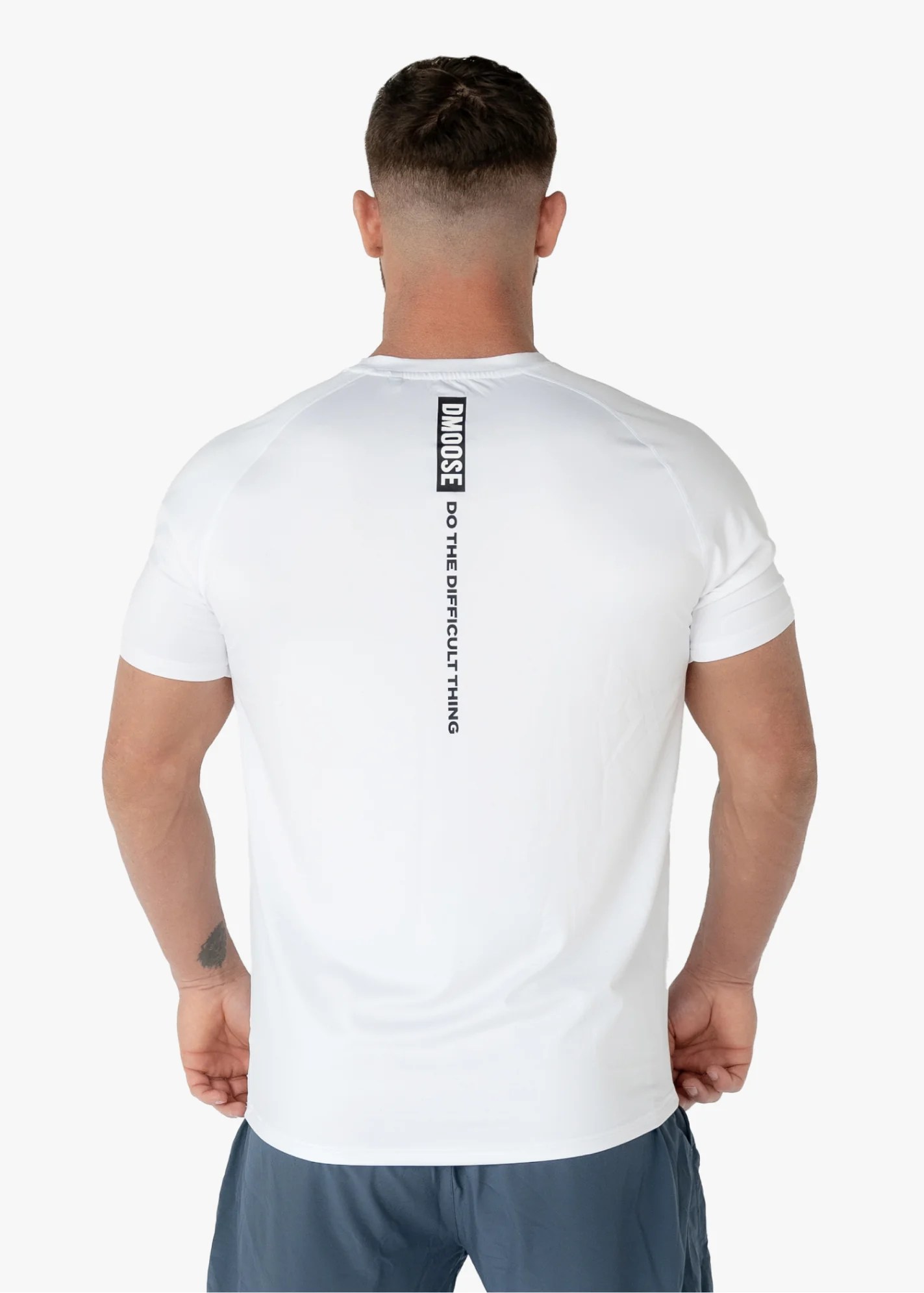 Dmoose Not So Basic Tee White Comfortable Stylish Activewear