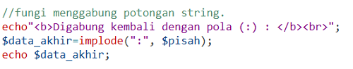 Memisahkan atau memecahkan string berdasarkan tanda pemisah dengan Explode | kapuasid.com