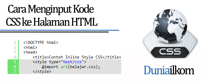 Cara Menginput Kode CSS ke Halaman HTML – Programming Logic And Technology