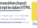 Tutorial Belajar Javascript Cara Memasukkan Input Kode Javascript