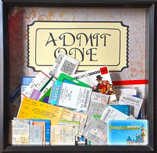 DIY Ticket Stub Memory Box - Dwell Beautiful