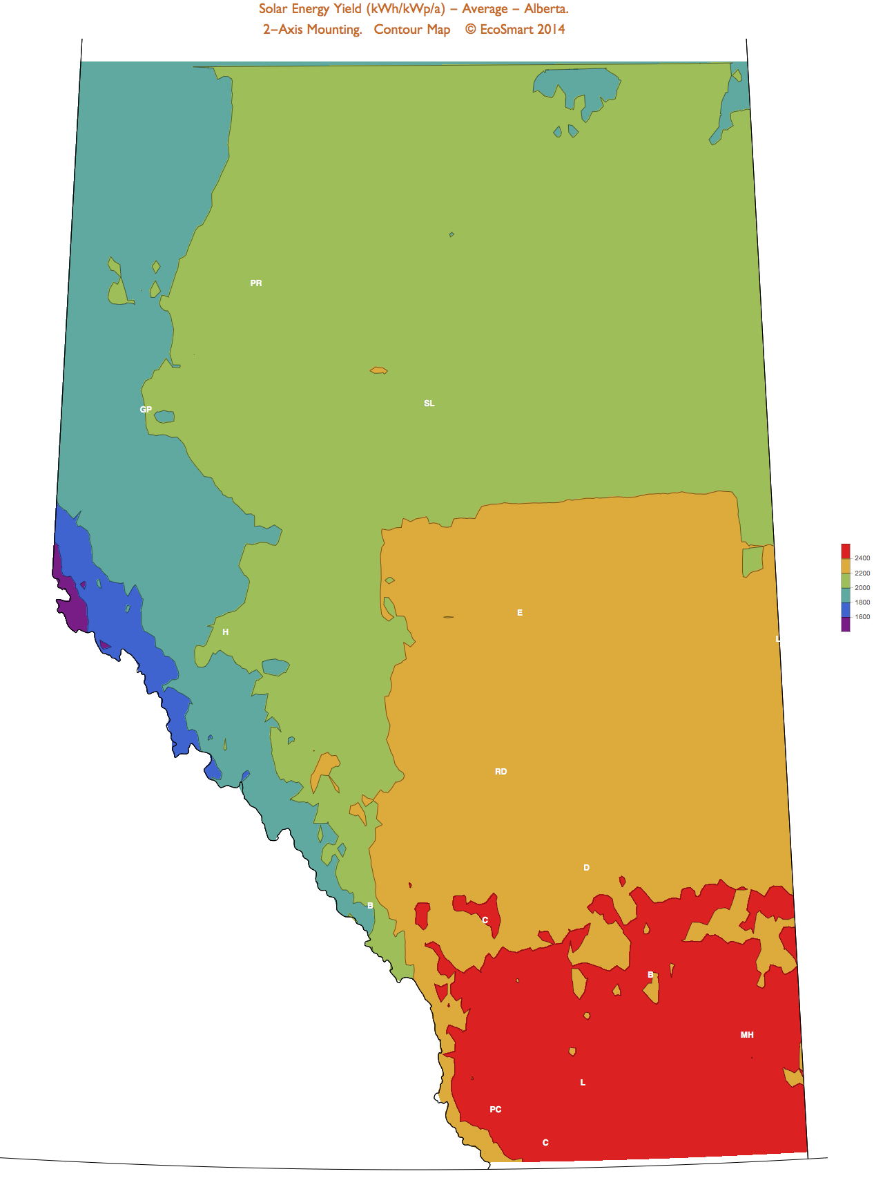 Solar Energy Maps of Canada – EcoSmart Sun