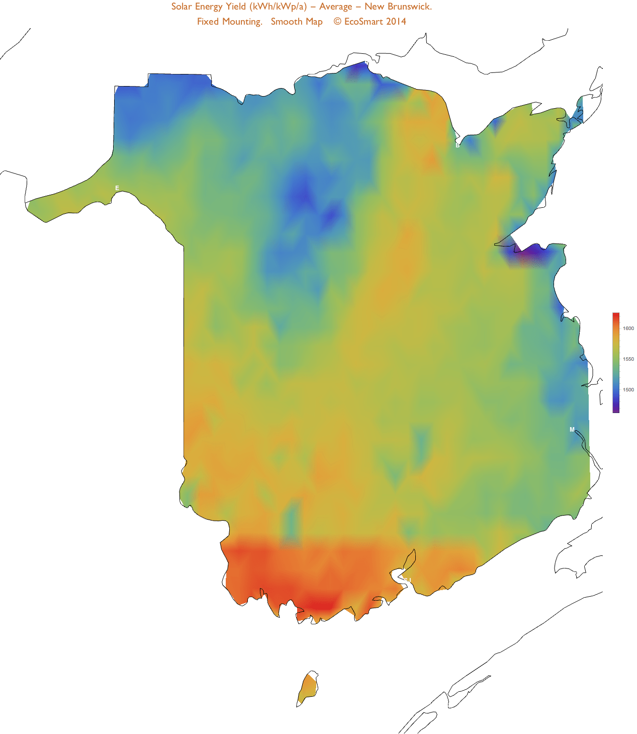 Solar Energy Maps of Canada – EcoSmart Sun