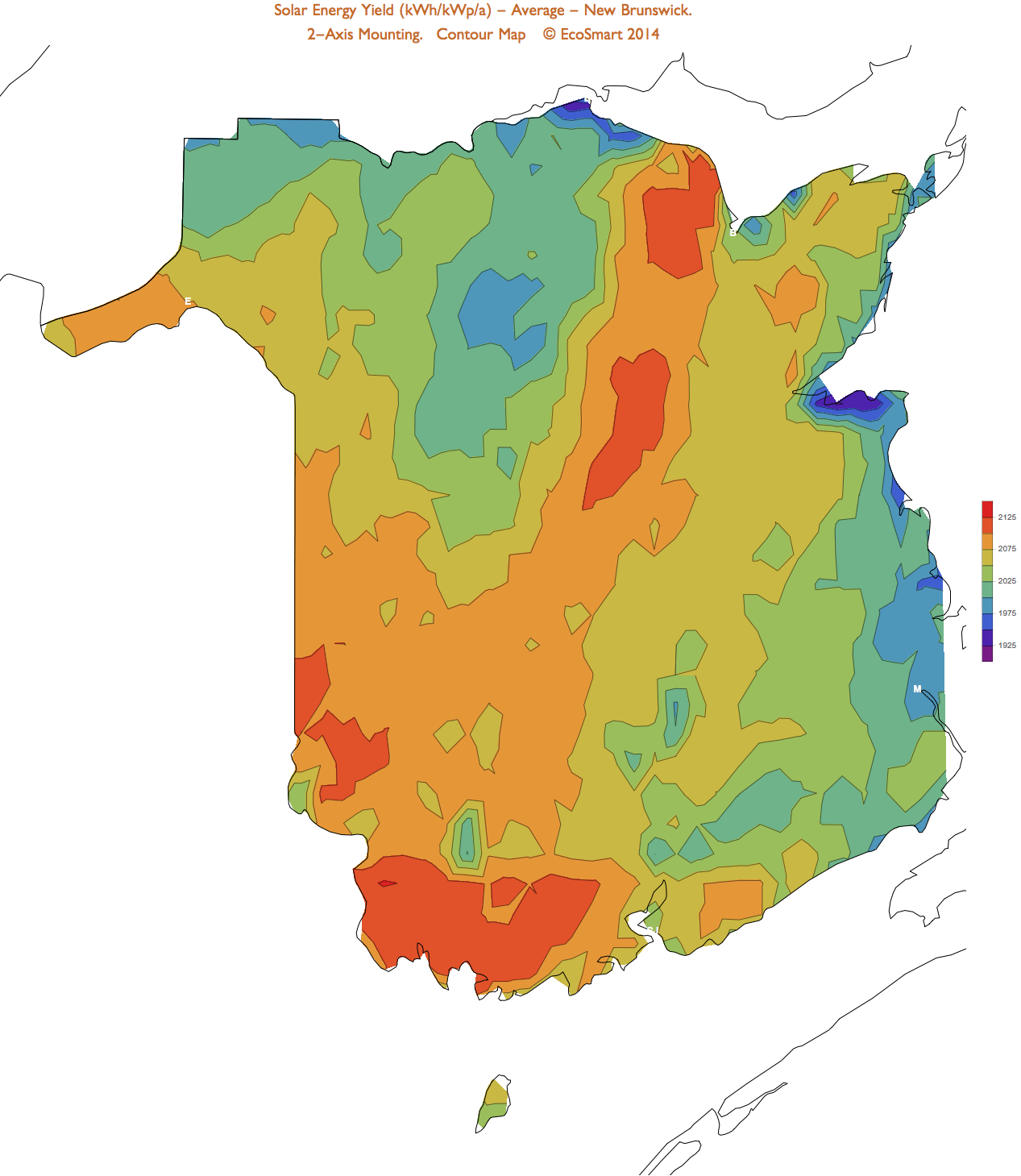 Solar Energy Maps of Canada – EcoSmart Sun