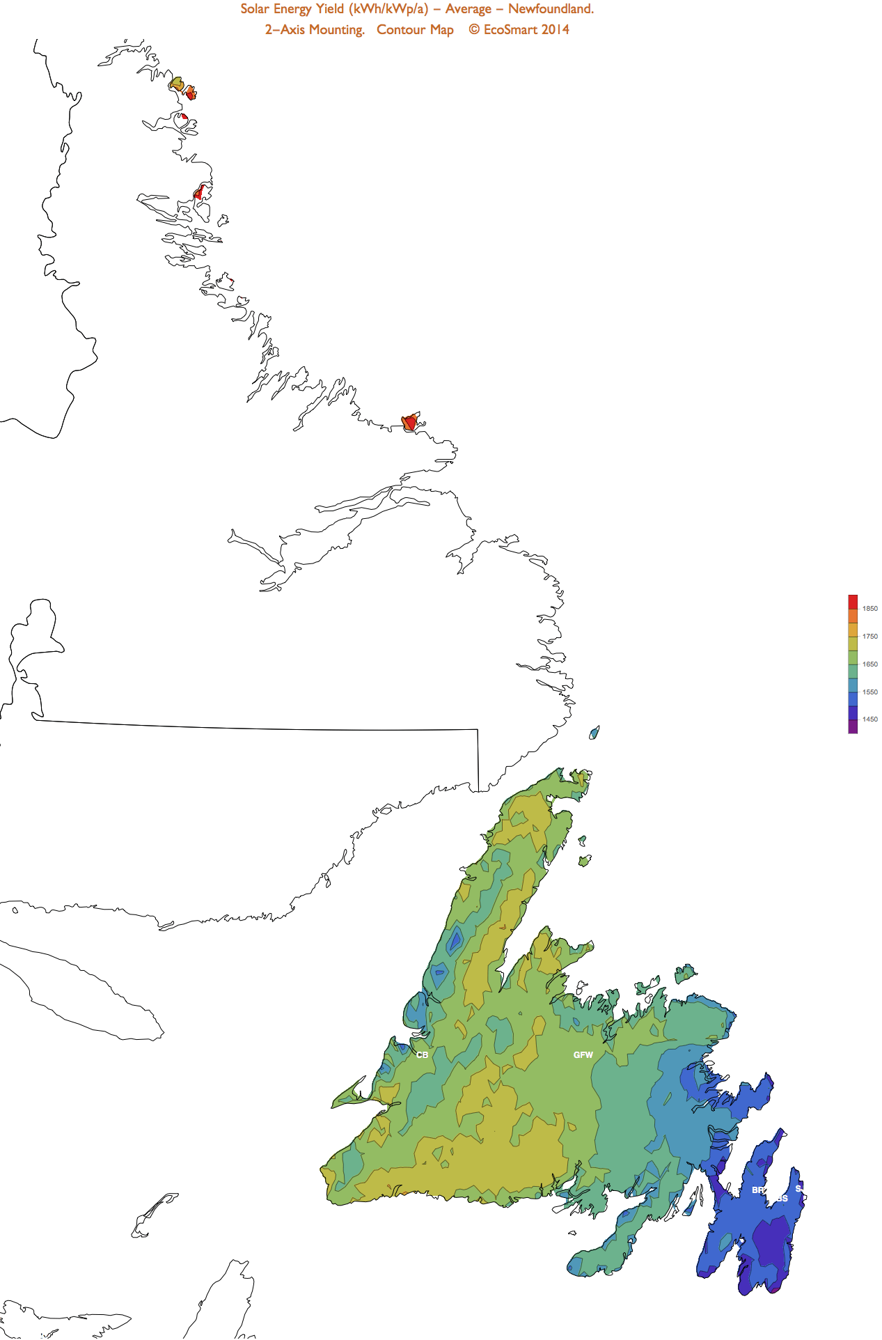 Solar Energy Maps of Canada – EcoSmart Sun