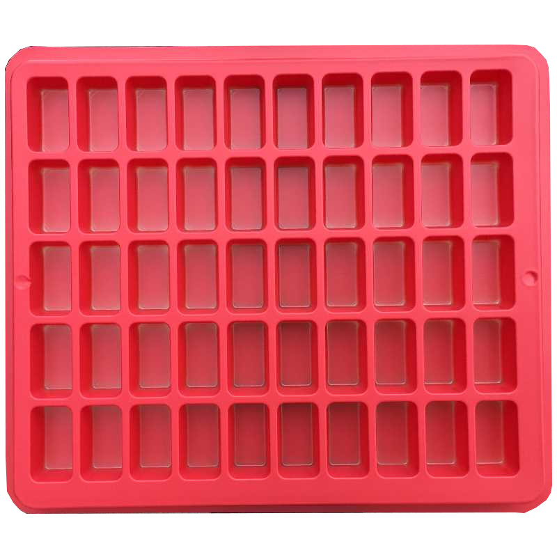 Red Tray 1" X .5" X .5" Cavity | Stacking Tray | Antistatic Red Material