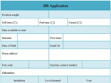 Hr Application Fillable Pdf Form Editable Pdf Forms