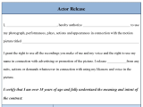 Actor Release Form Editable Pdf Forms