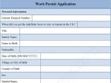 Work Permit Application Fillable Pdf Form Editable Pdf Forms