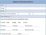 Employee Performance Review Fillable Pdf Form