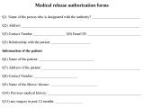 Medical Release Authorization Forms Editable Pdf Forms