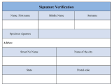 Signature Verification Form Editable Pdf Forms